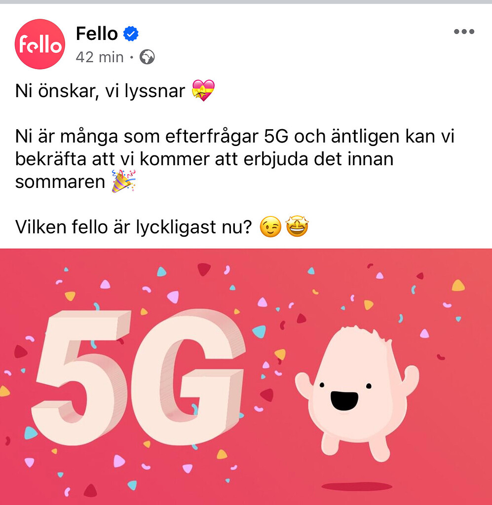 Fello får 5G innan sommaren - Teknik - Bubblan - Teknikveckan